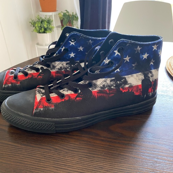 Shoes | Raad High Top Vintage American Flag Shoes | Poshmark